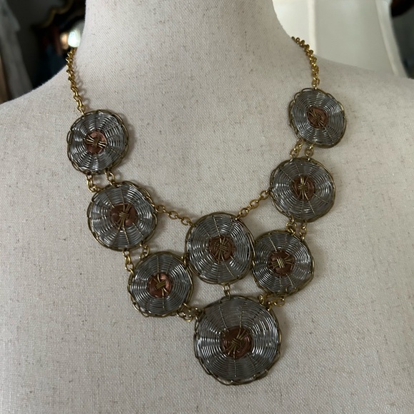 Vintage | Jewelry | Vintage Mixed Metals Handtwisted Wire Statement ...